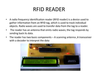 Zigbee based trolley cart access system using rfid | PPTX
