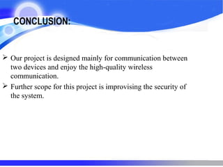 Zigbee based two way wireless chatting system | PPT