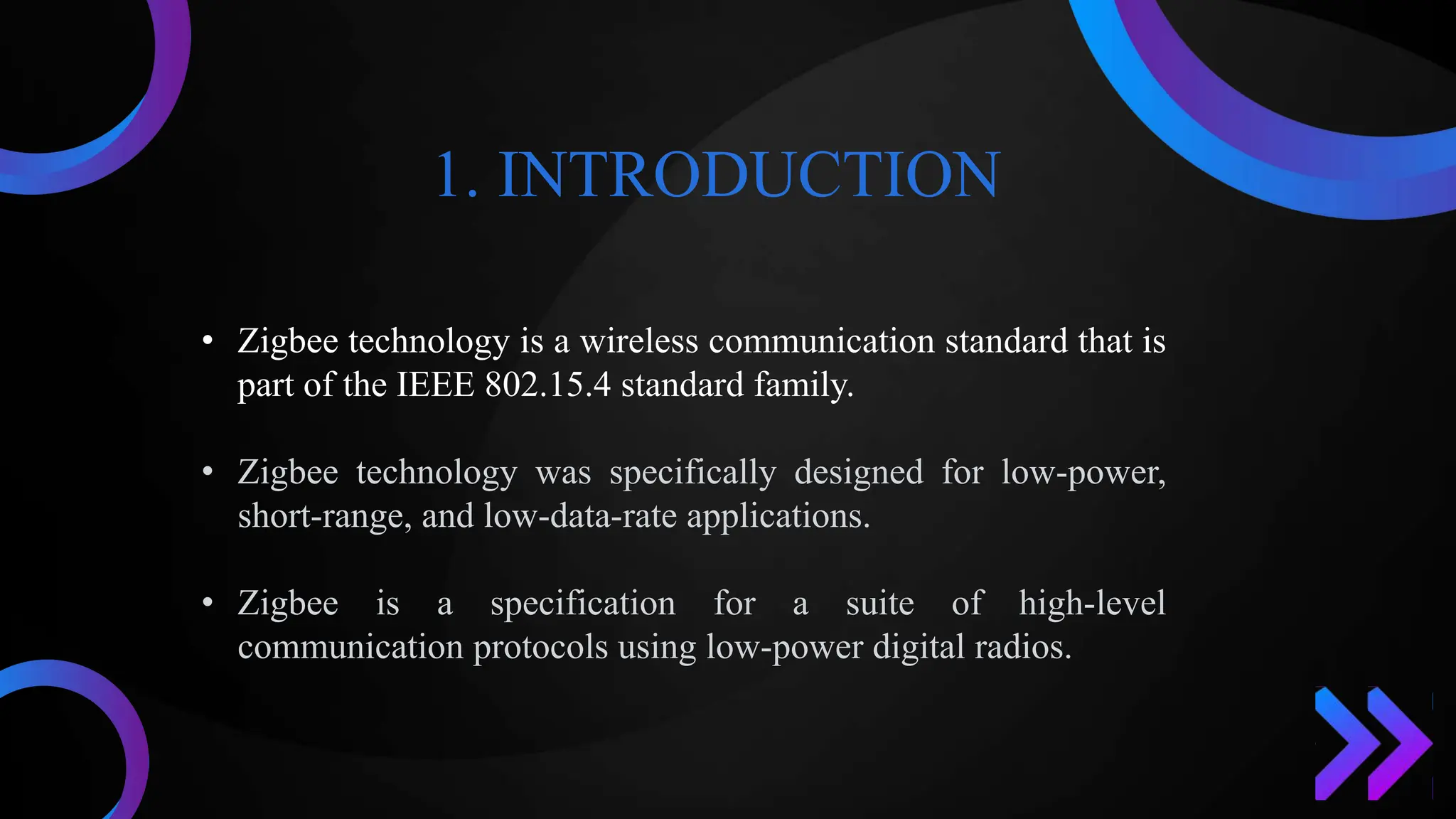 Zigbee Fnl.pptx , you can access this zigbee technology presentation slides . | PPT