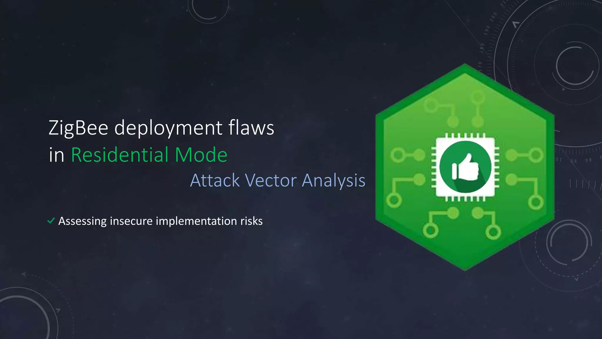 Resilience in the ZigBee Residential Mode | PPTX