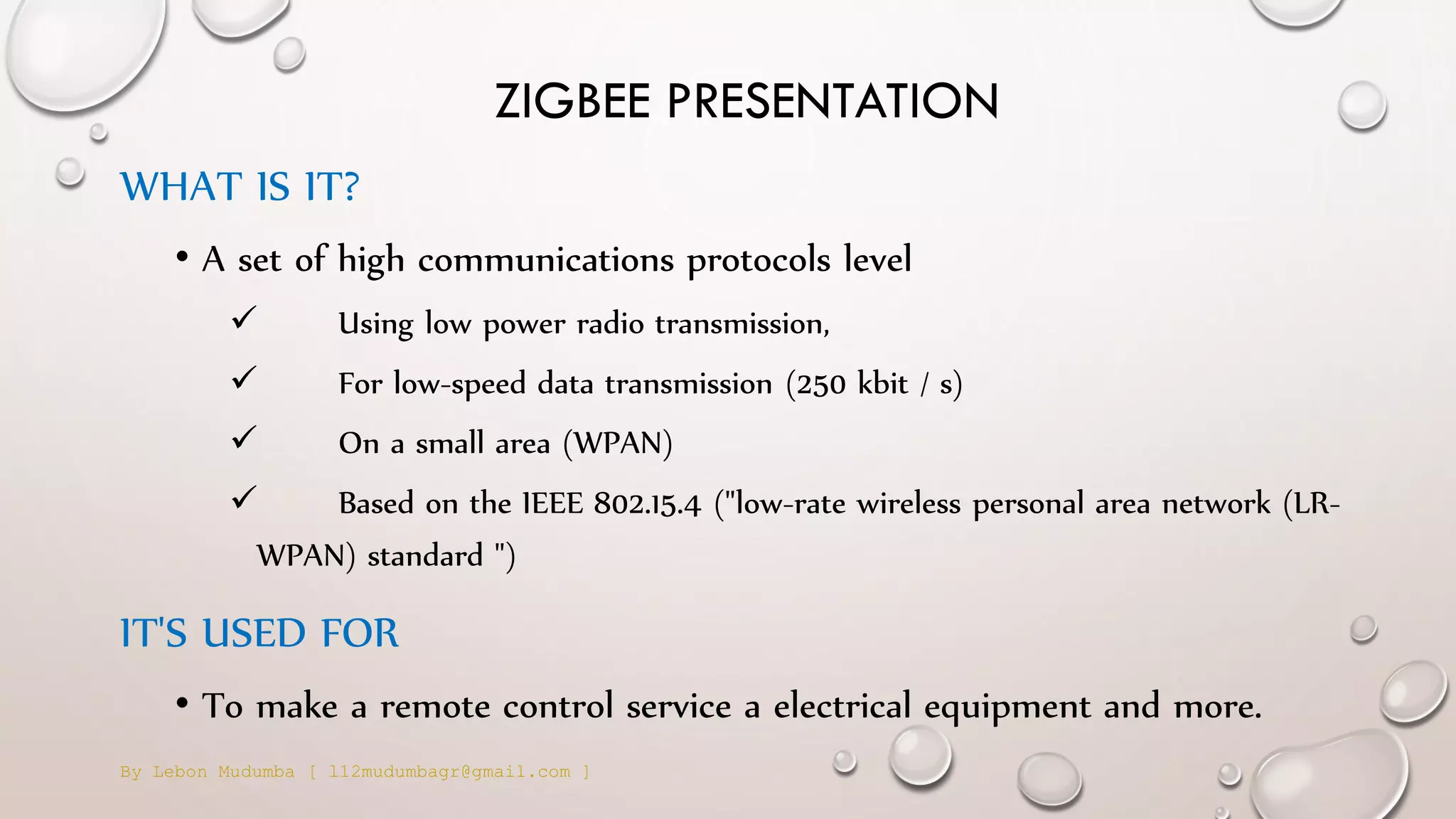 Zigbee technology | PPT