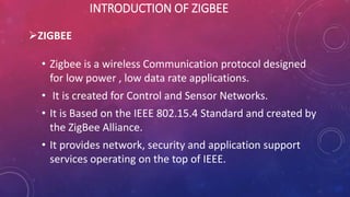 Zigbee technology for cs students and engineering | PPTX
