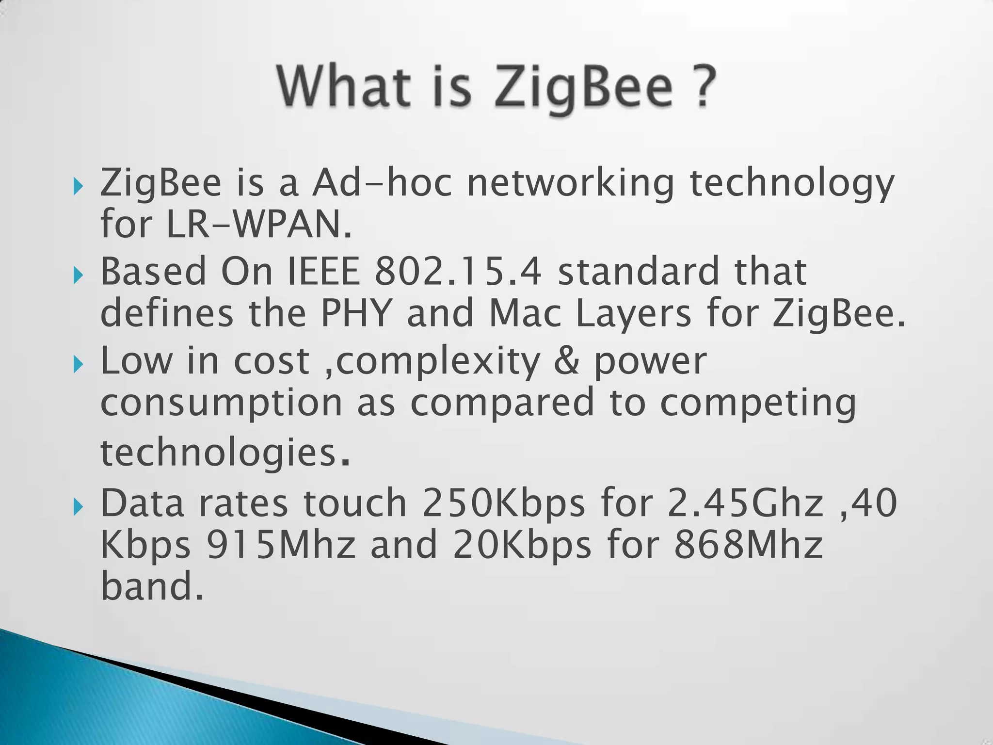 Zigbee technology ppt edited | PPT