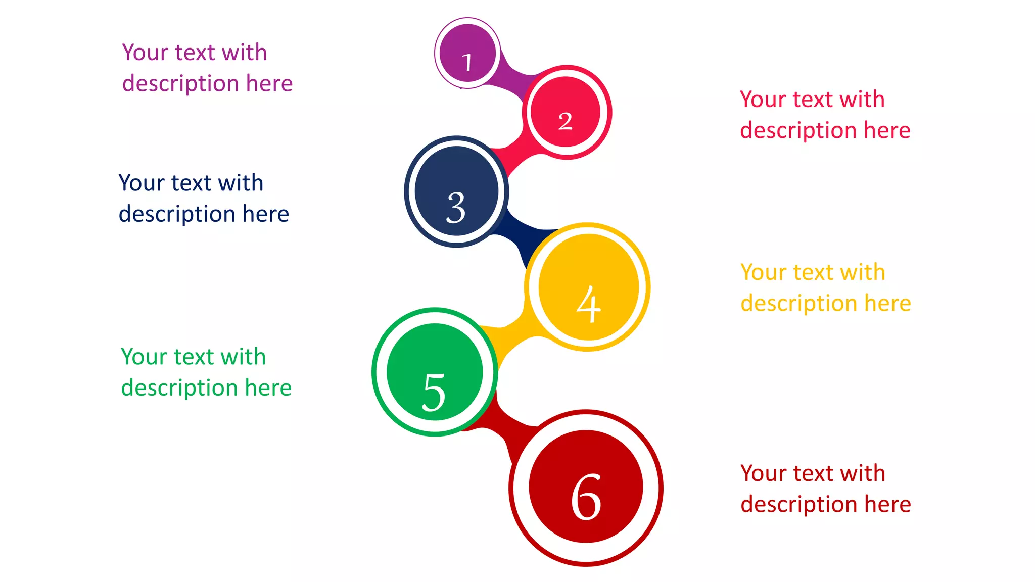 Zig zag 10 steps template design ppt template | PPT