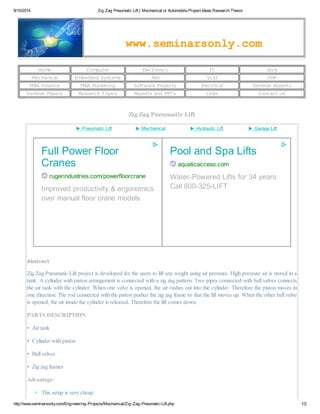 mechanical or automobile project ideas research thesis | PDF