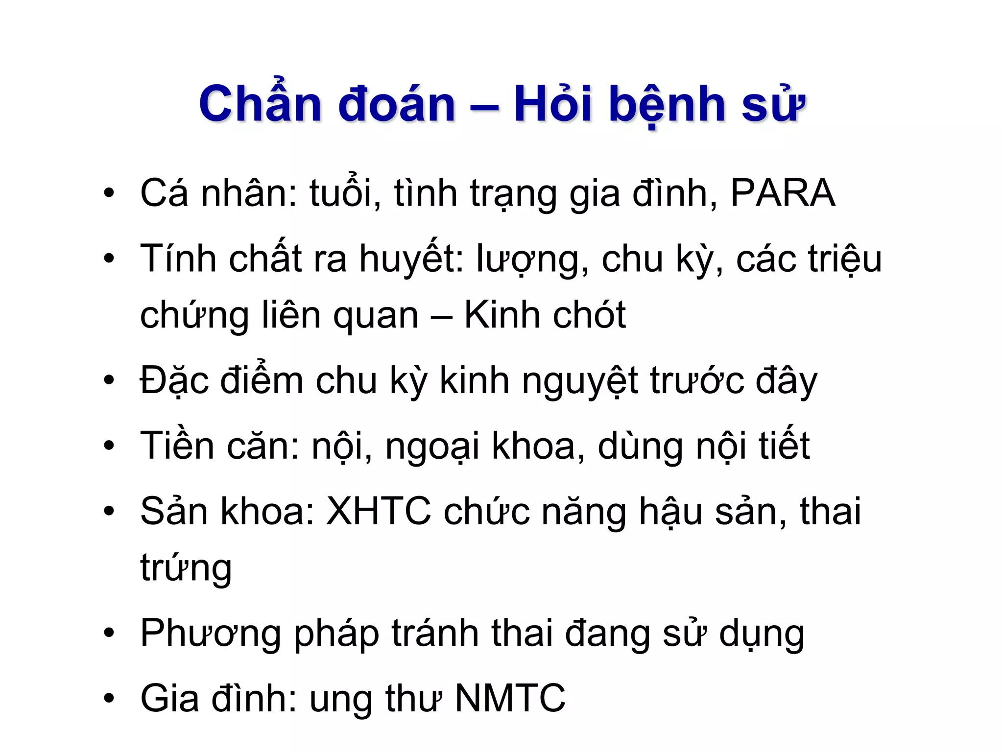 XUẤT HUYẾT TỬ CUNG BẤT THƯỜNG TRONG ĐỘ TUỔI SINH SẢN | PDF