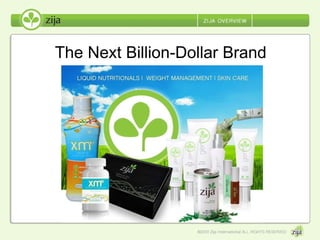 Zija Zija Corporate Overview 2010 | PPT | Nutrition | Healthy Living