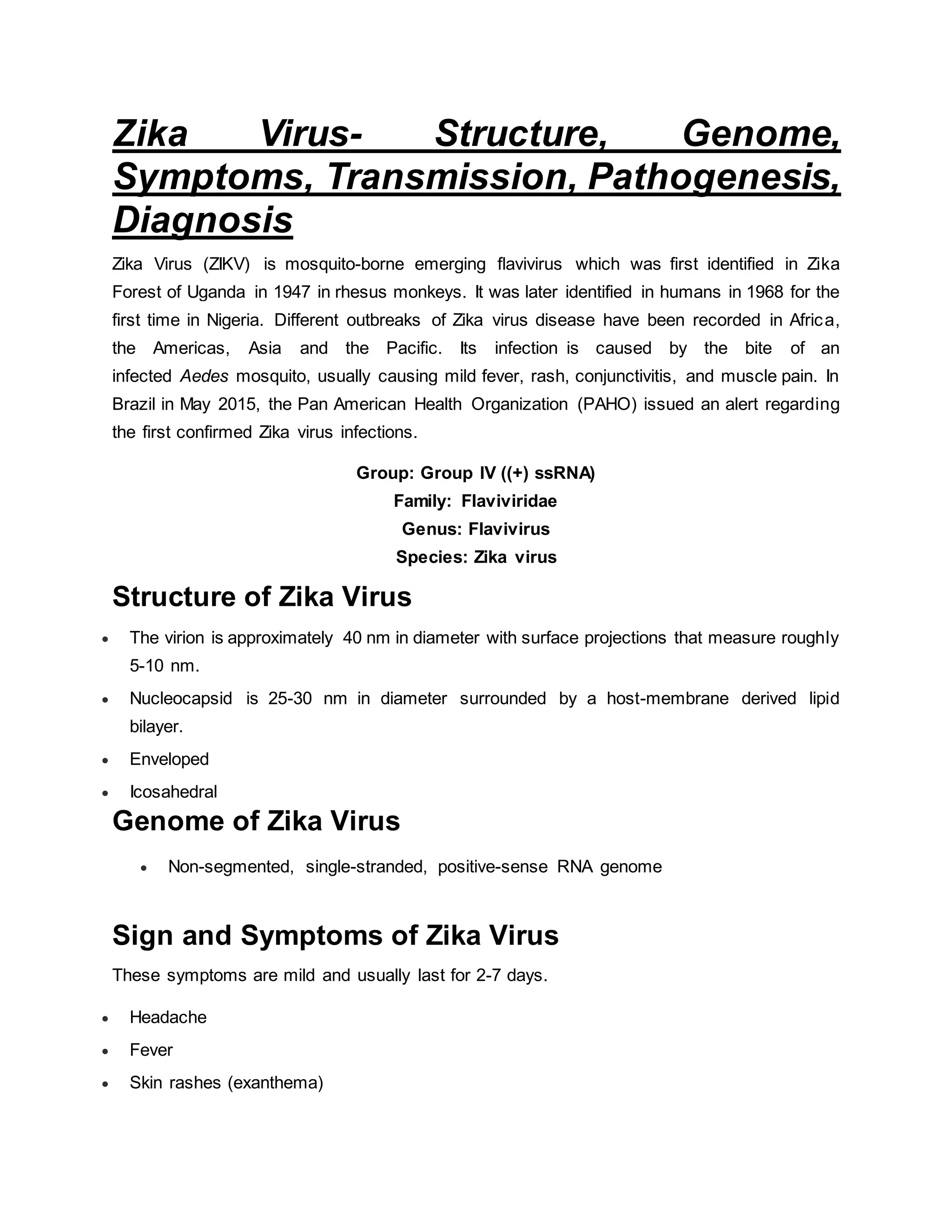 Zika virus | DOCX