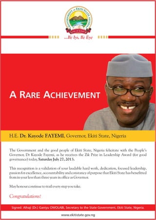 A Rare Achievement | PPT