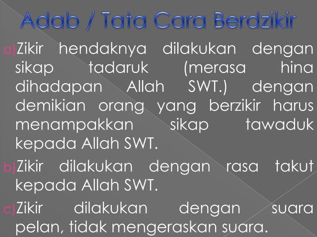 Zikir dan doa | PPTX