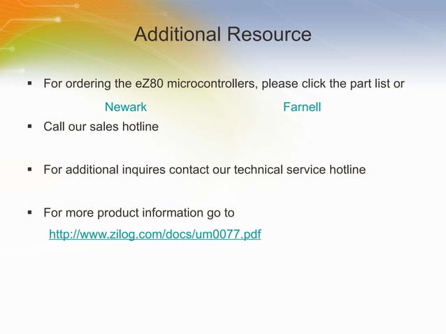 eZ80® Core for eZ80 Microcontrollers | PPT
