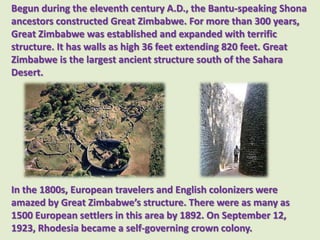 Zimbabwe culture project | PPT