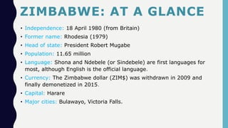 Zimbabwe at a glance | PPTX