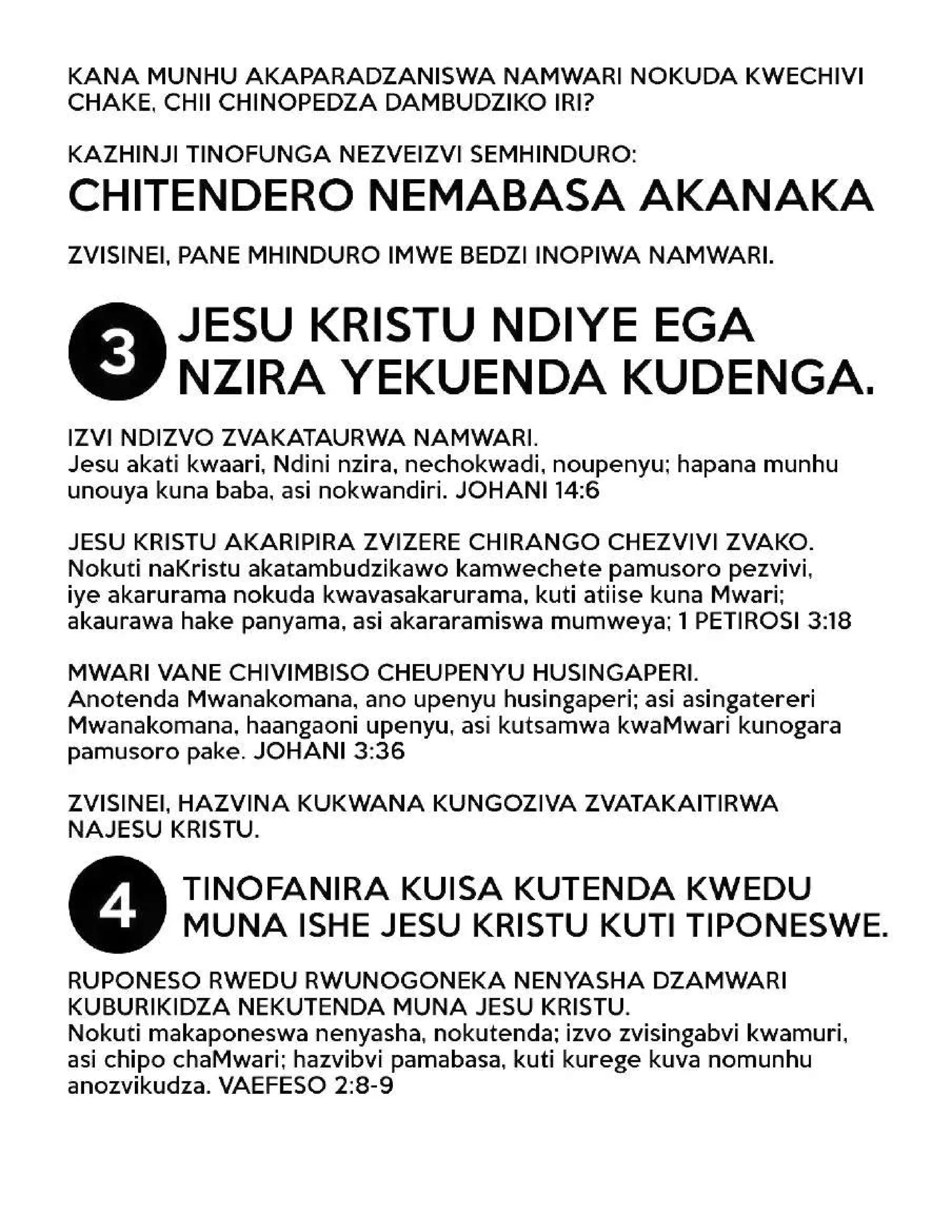 Zimbabwe - Shona Gospel Tract.pdf | Christianity | Religion & Spirituality