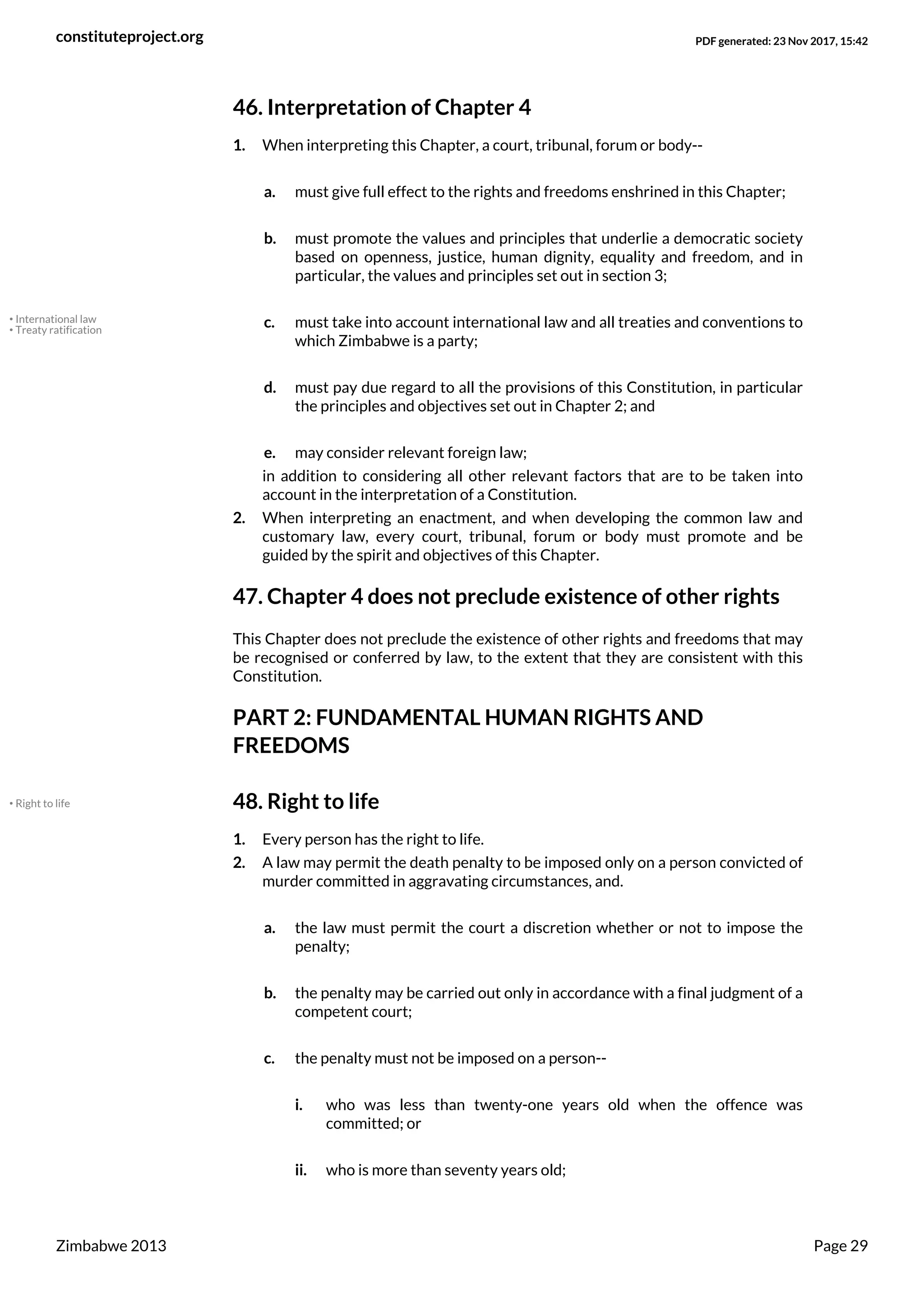 Zimbabwe's 2013 constitution | PDF | Political Issues & policy | Politics