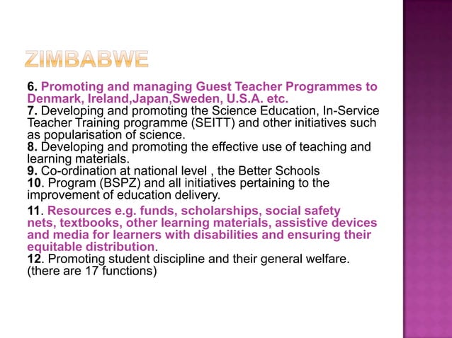 Zimbabwe Education | PPT