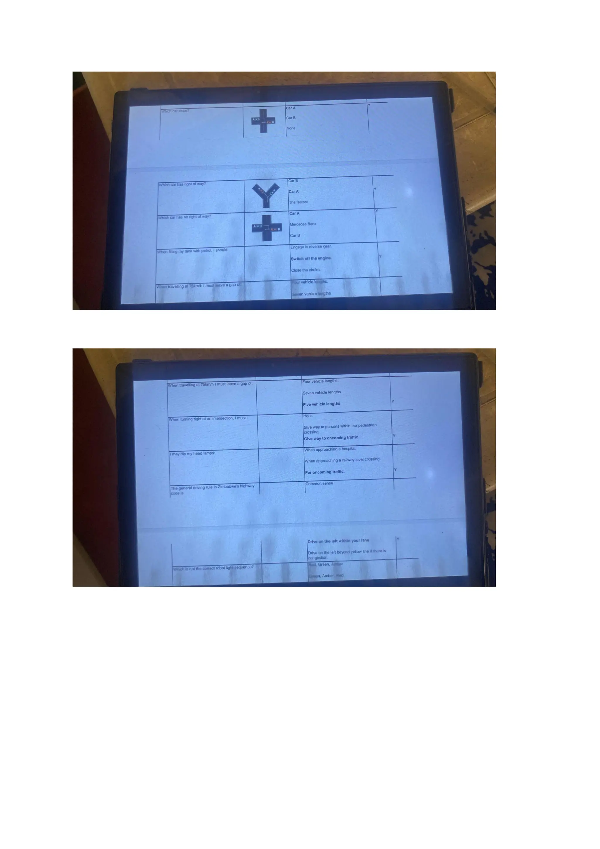 ZIMBABWE HIGHWAY CODE PROVISIONAL QUESTIONS (1).pdf