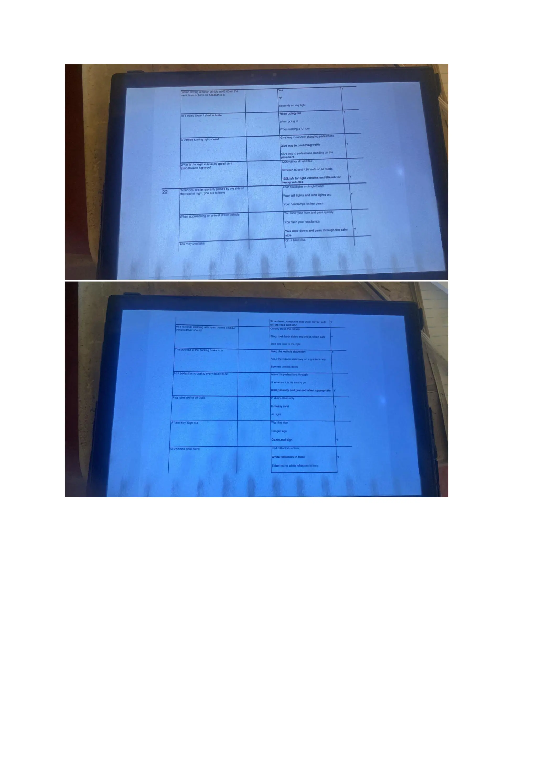 ZIMBABWE HIGHWAY CODE PROVISIONAL QUESTIONS (1).pdf