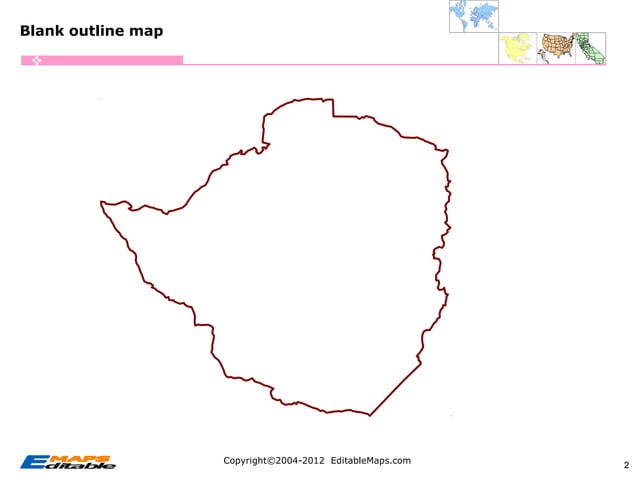 Zimbabwe map, Zimbabwe outline map, Zimbabwe editable map, Zimbabwe ...