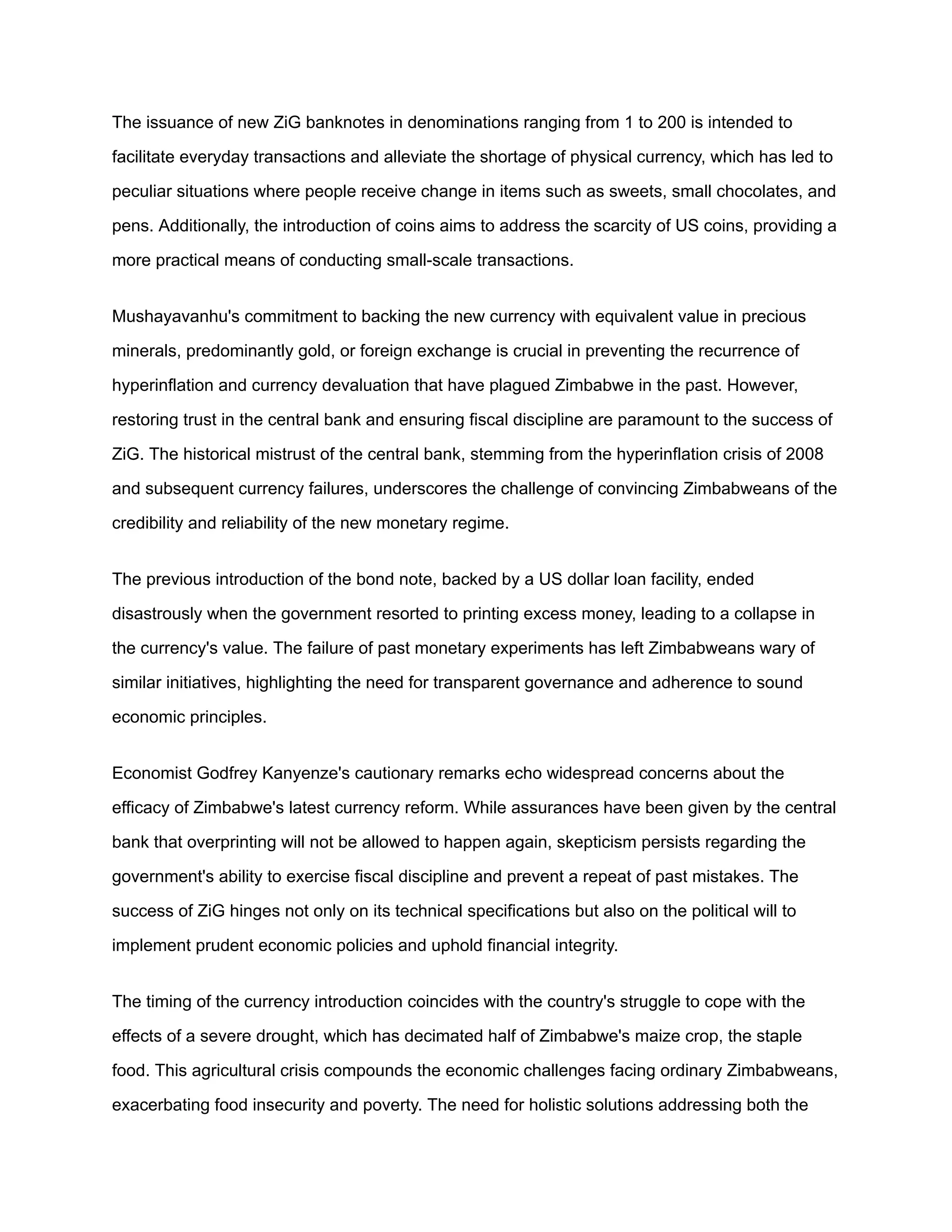 Zimbabwe's New Gold-Backed Currency- A Path to Stability or Another ...