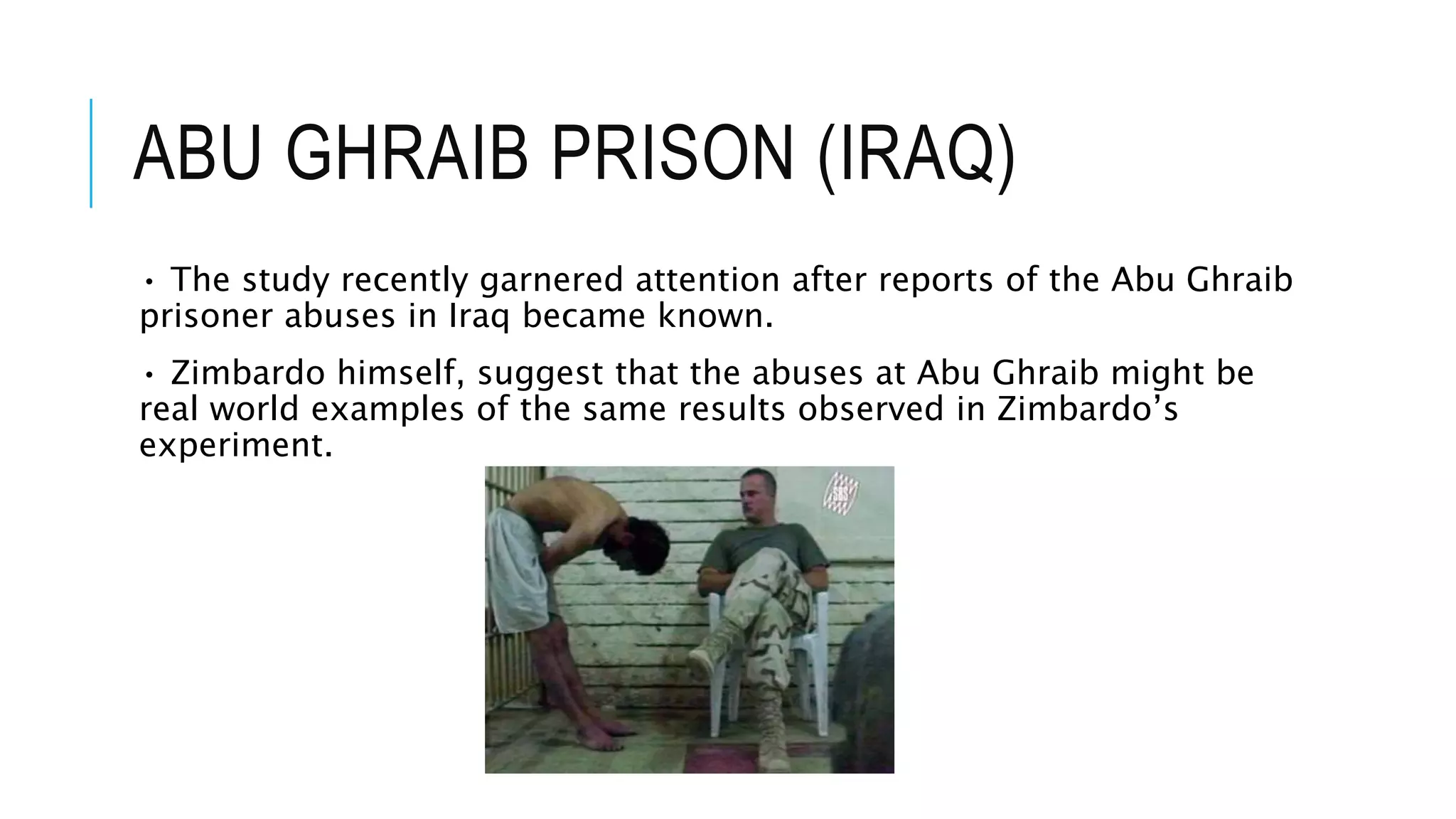 Zimbardo's Experiment : The Stanford Prison Experiment | PPTX