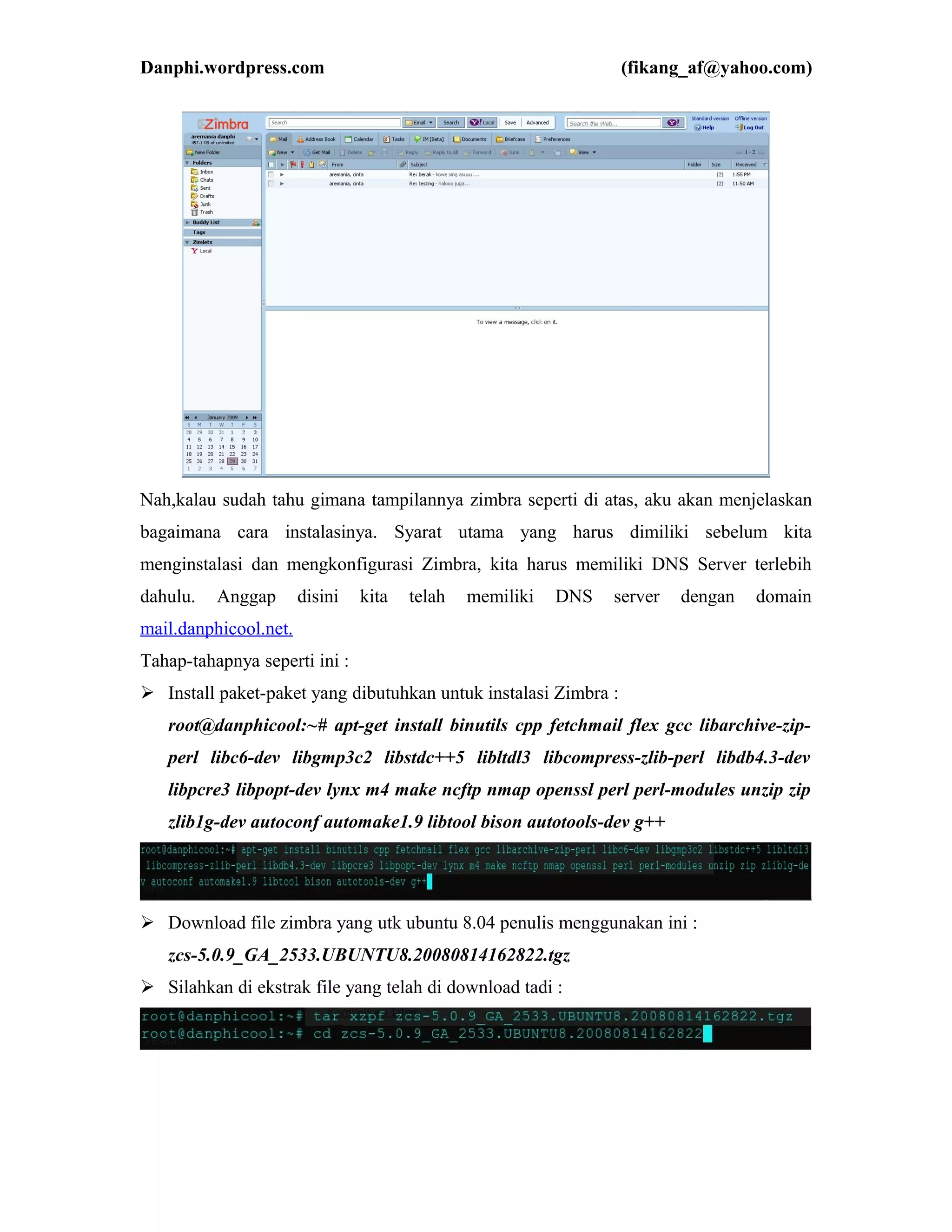 mail server with zimbra | PDF