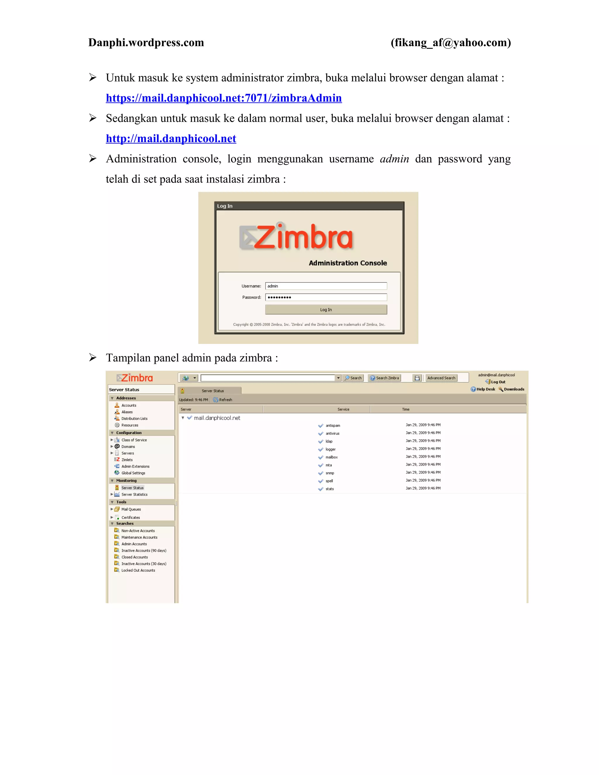 mail server with zimbra | PDF