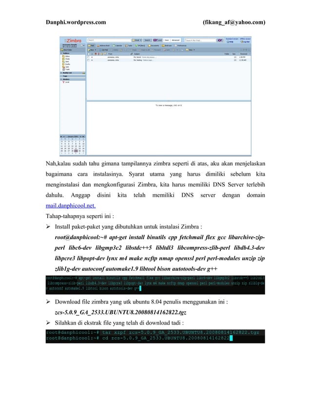 mail server with zimbra | PDF