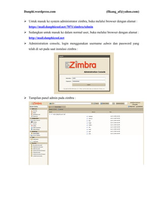 mail server with zimbra | PDF
