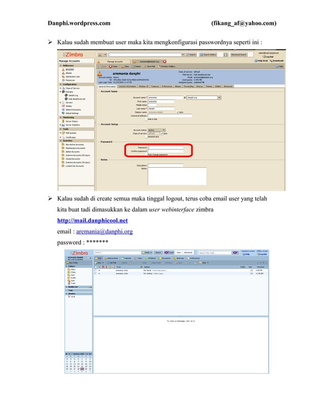 mail server with zimbra | PDF