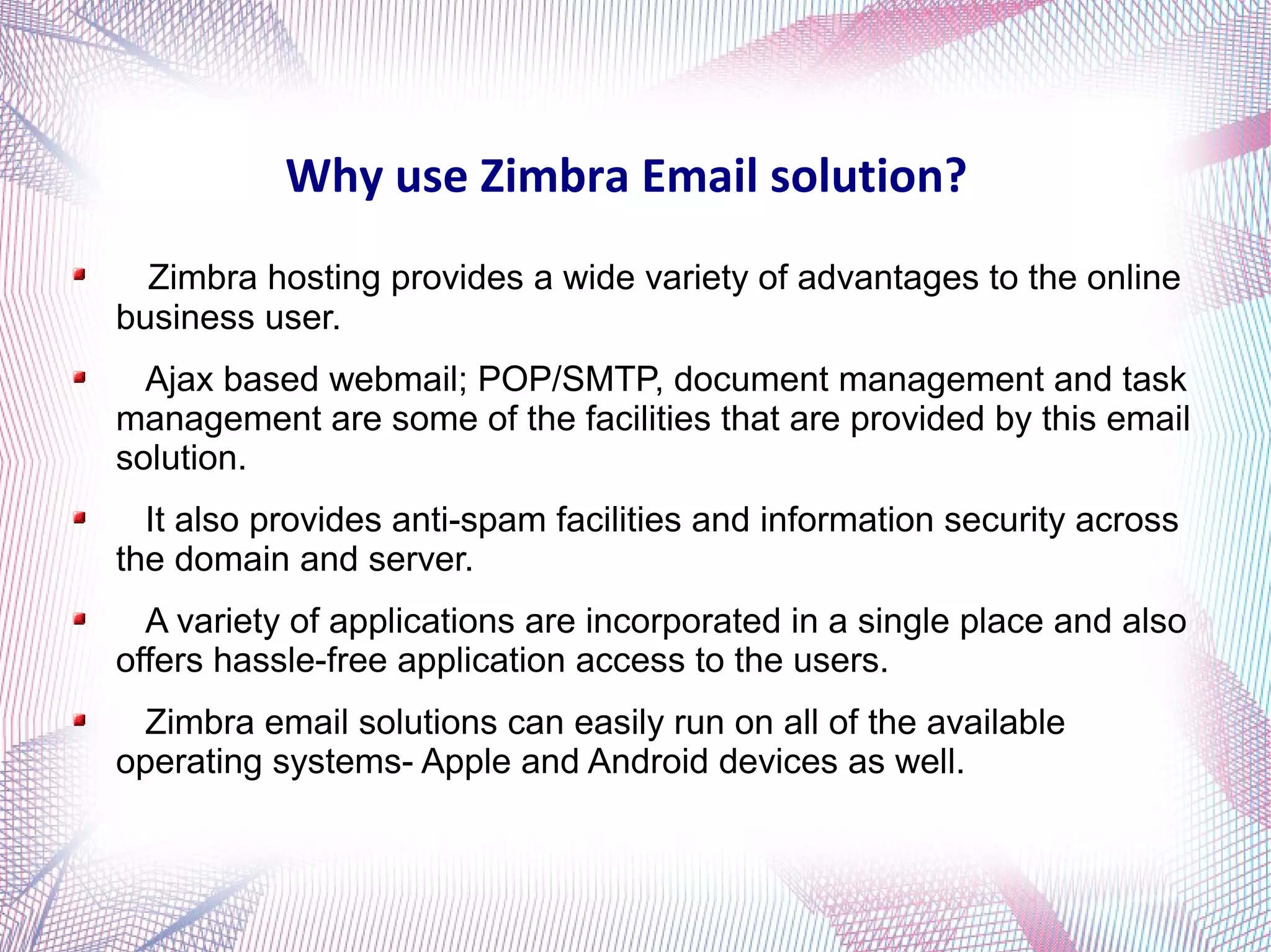 Zimbra collaboration suite | PPT