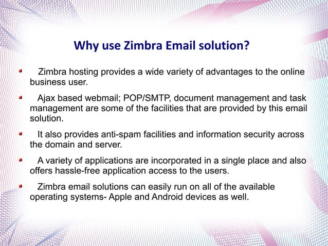 Zimbra collaboration suite | PPT