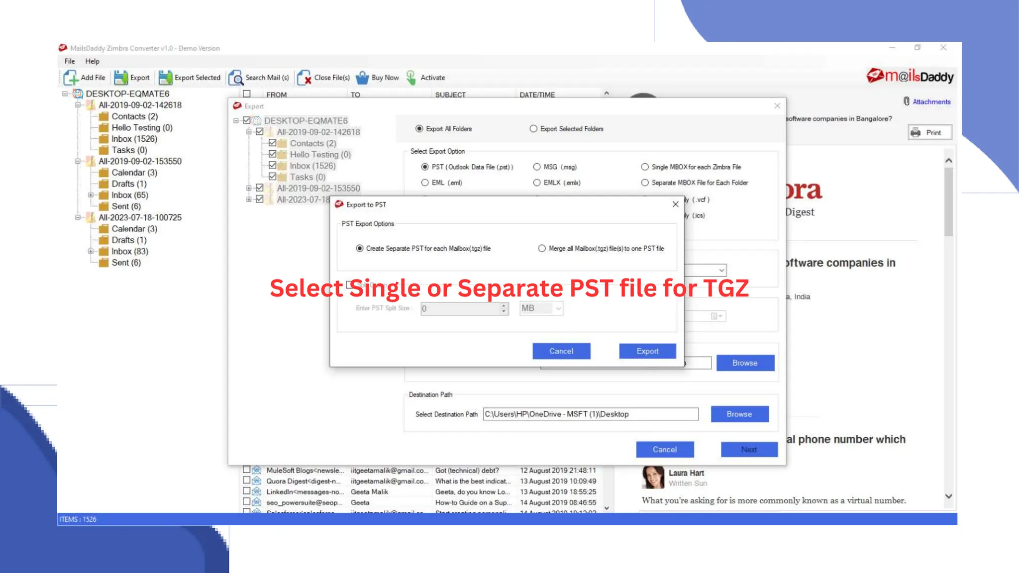 Zimbra to Outlook Converter Tool - MailsDaddy Software | PPTX | Email | Internet