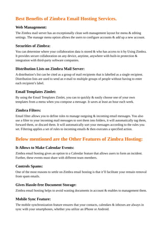 Zimbra Email Migration | PDF | Email | Internet