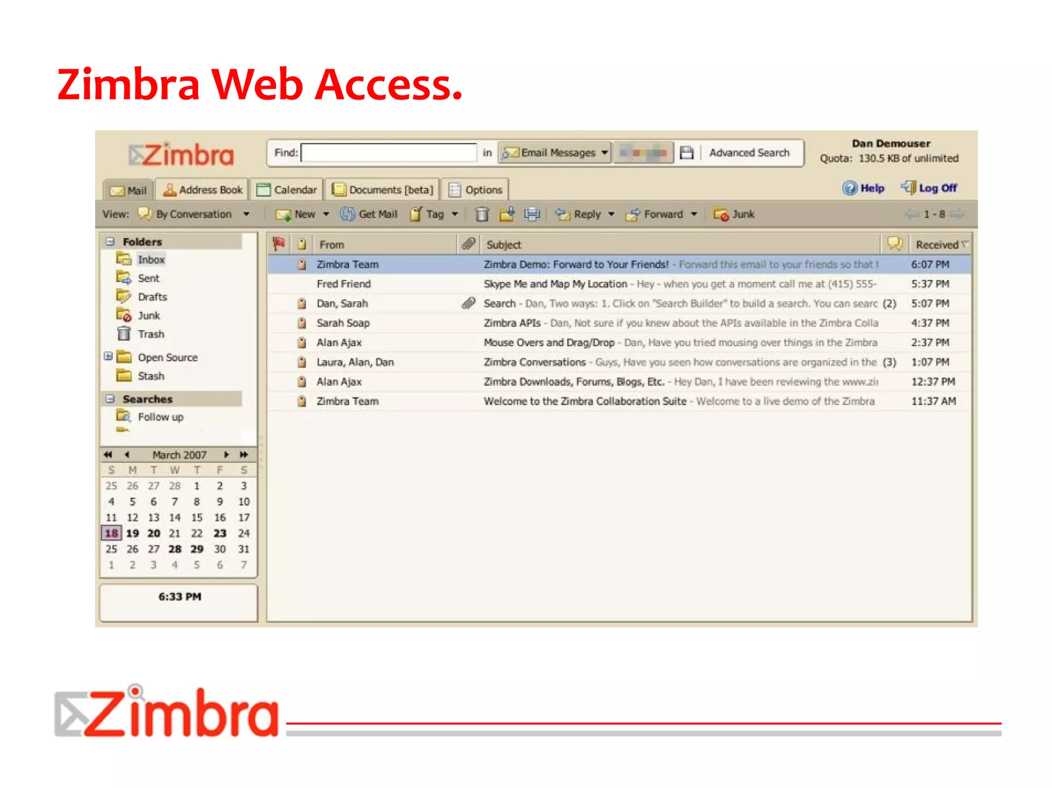 Zimbra presentasi uniba 21 12-2008 | ODP