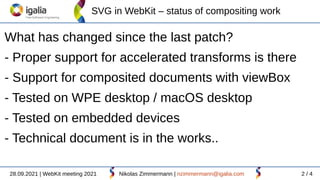 SVG in WebKit: Compositing Status | PPT