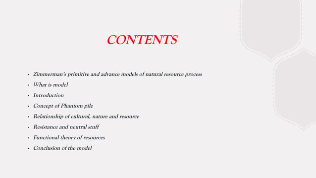 ZIMMERMAN'S MODEL by nitika rajput_123330.pptx | Geology | Science