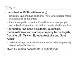 Zimmer wikileaks | PPTX