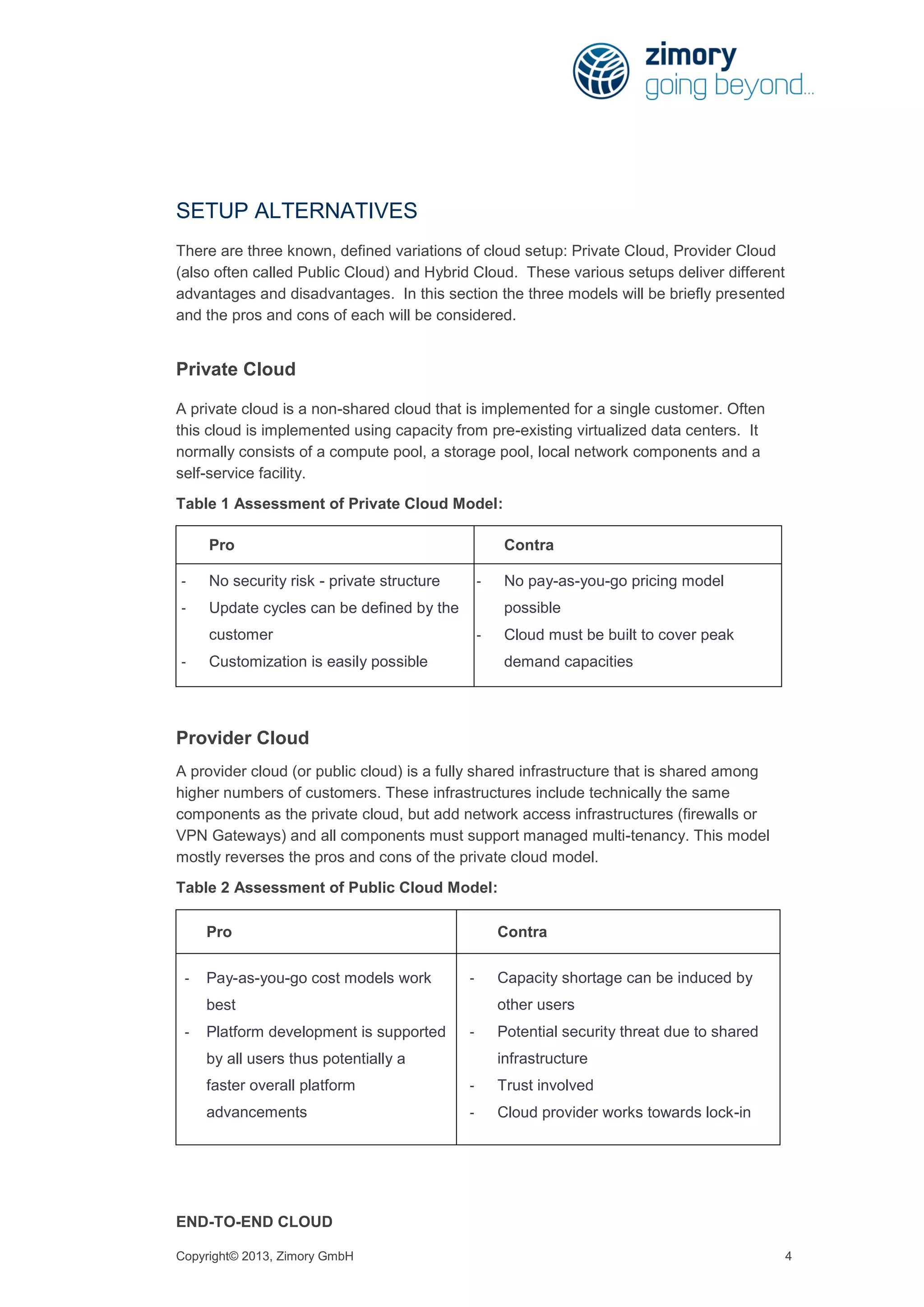 Zimory white paper: End-to-end Enterprise-Grade Cloud Infrastructure | PDF
