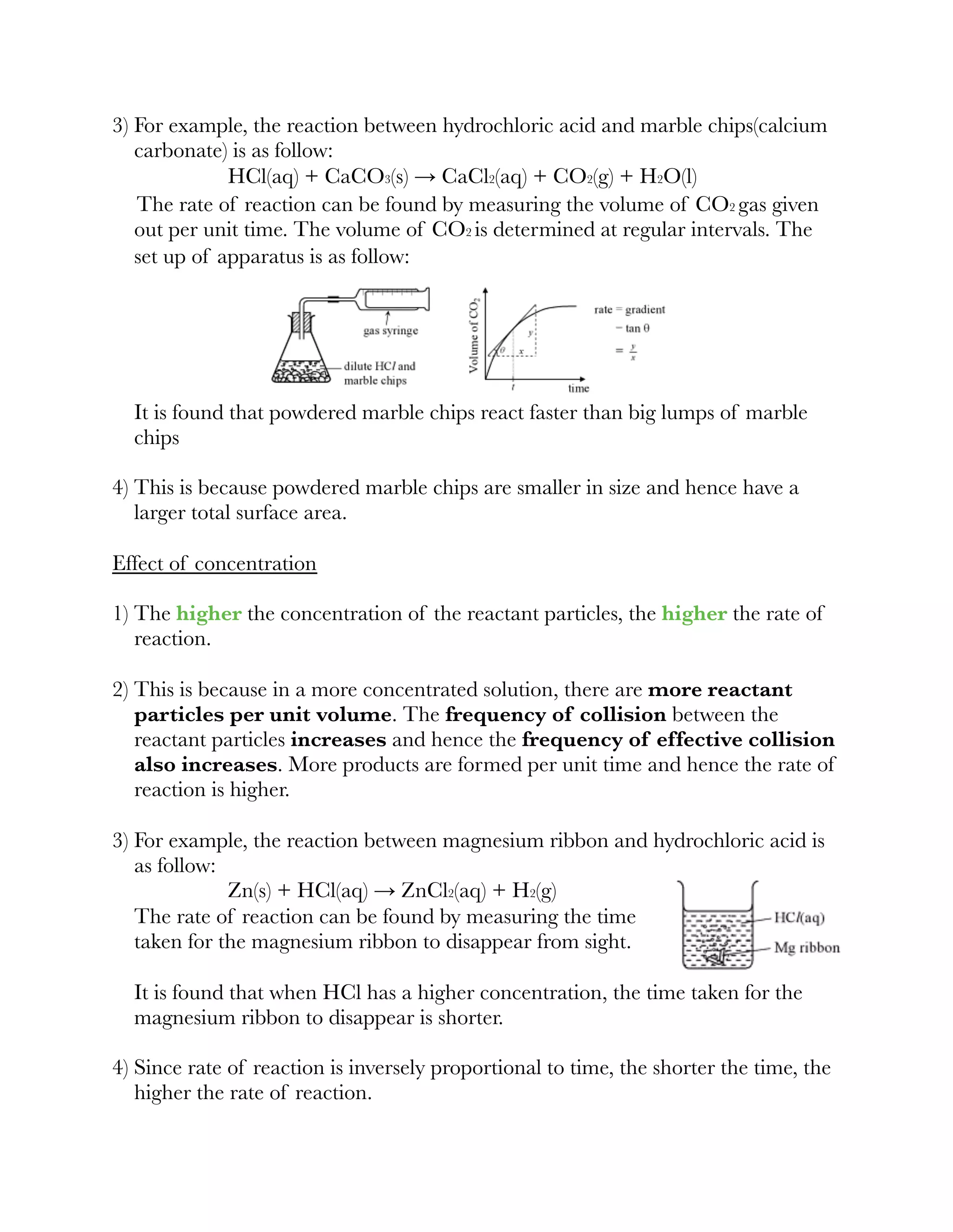 Zimsec chemistry chapter 9 rate of reaction | PDF
