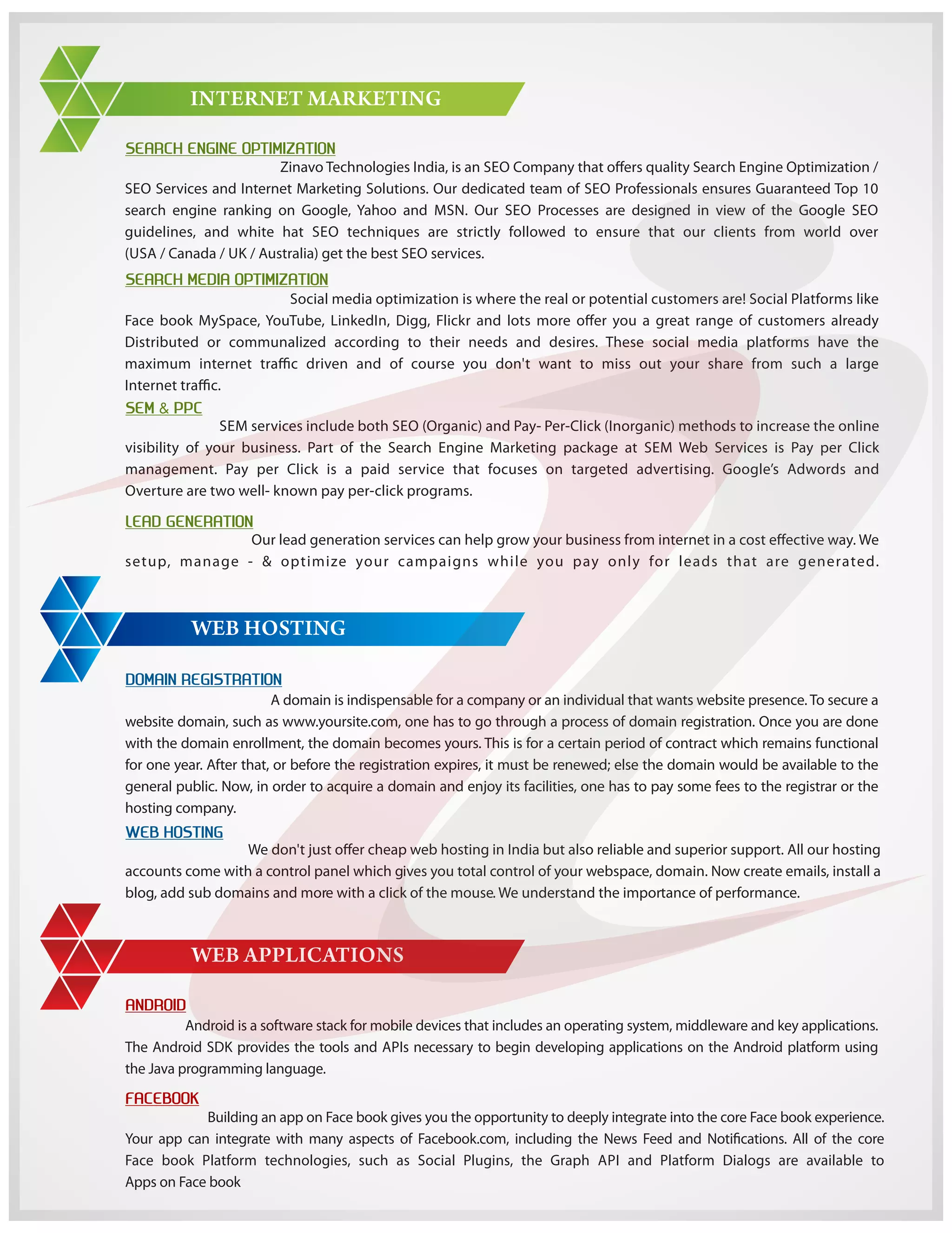 Zinavo technologies services | PDF