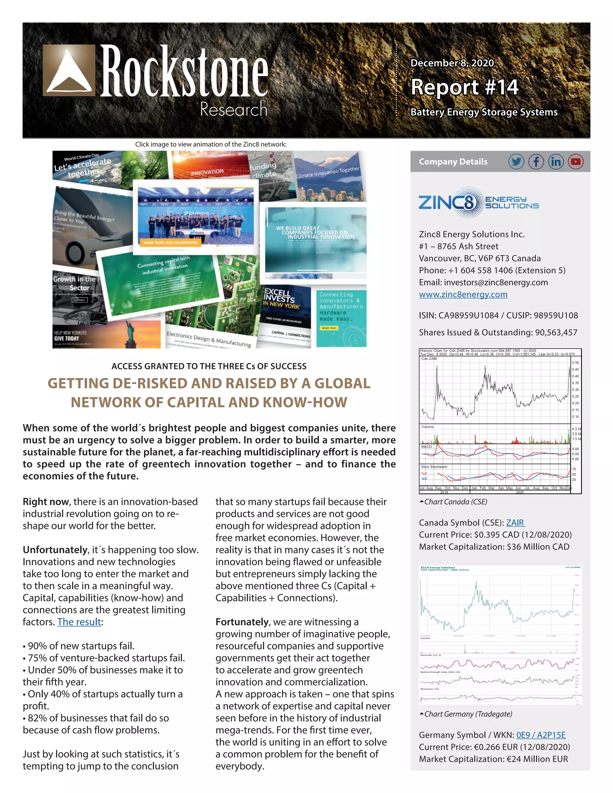 Zinc8 Energy Solutions: Getting de-risked and raised by a global ...