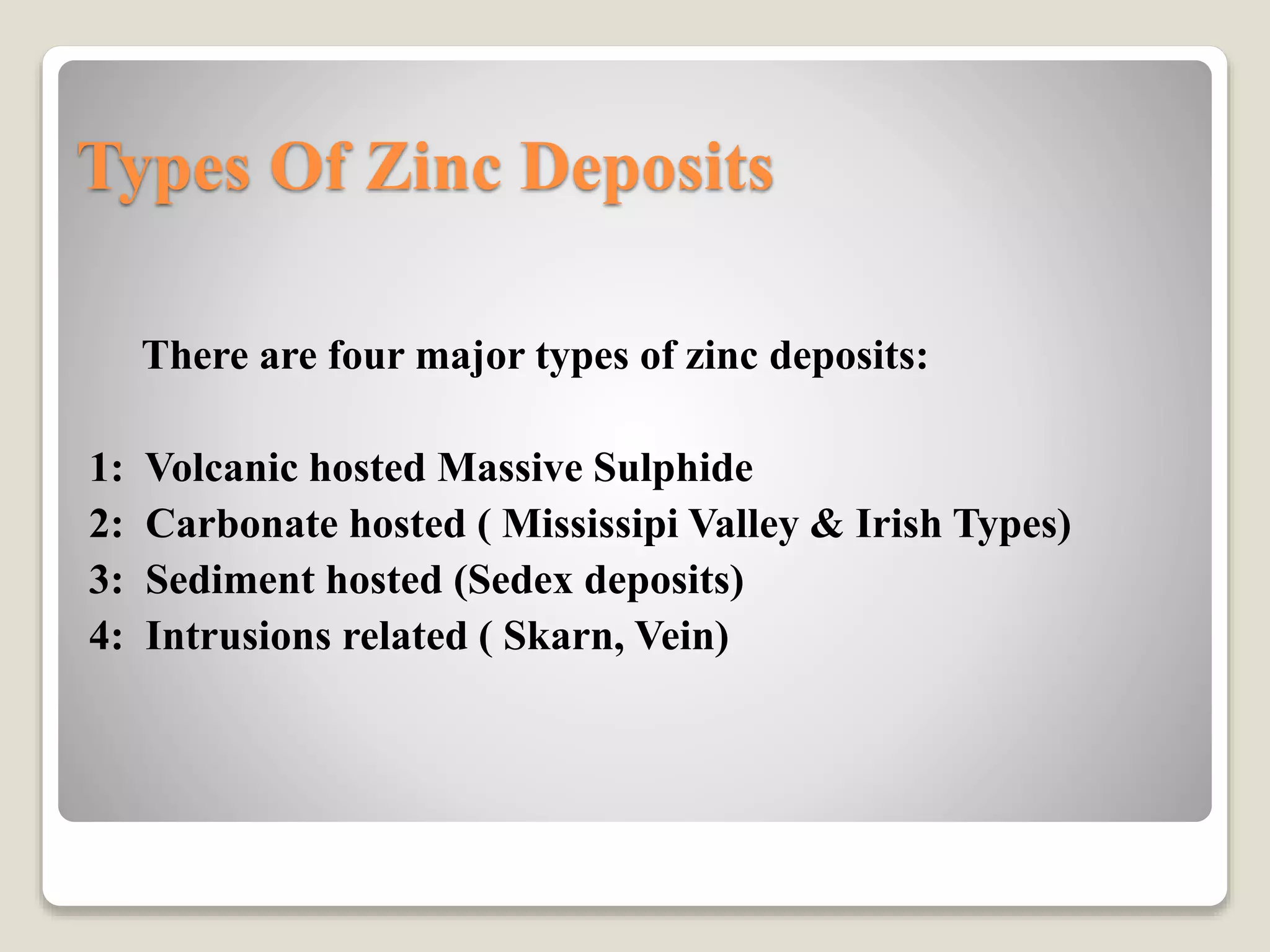 Zinc and zinc deposits in Pakistan | PPTX