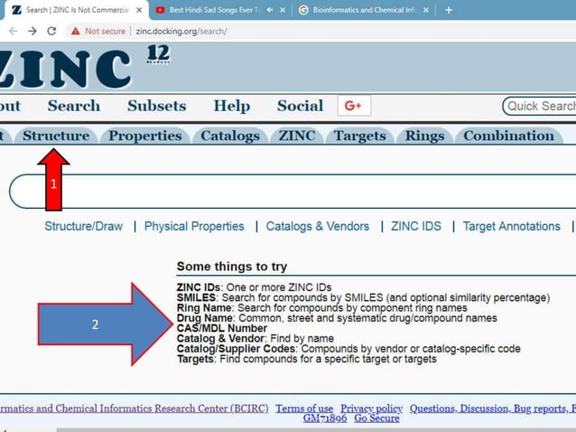 ZINC database | PPTX | Databases | Computer Software and Applications