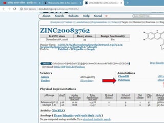 ZINC database | PPTX | Databases | Computer Software and Applications