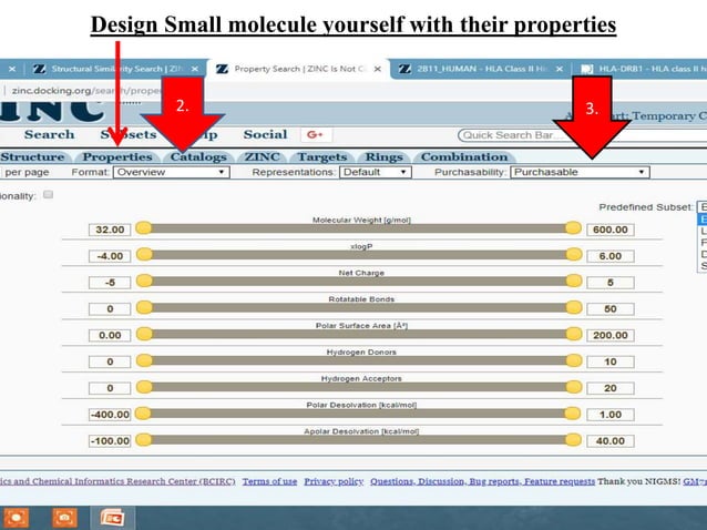 ZINC database | PPTX | Databases | Computer Software and Applications
