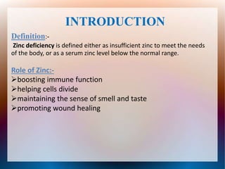 Zinc Deficiency | PPTX