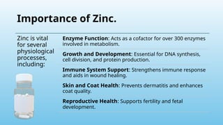 ZINC DEFICIENCY (HYPOZINCEMIA) in Animals | PPTX
