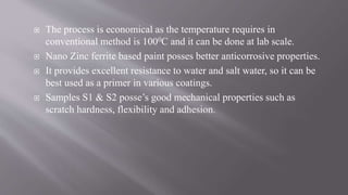 Zinc ferrite nano pigment and its use in anti-corrosive coatings | PPT