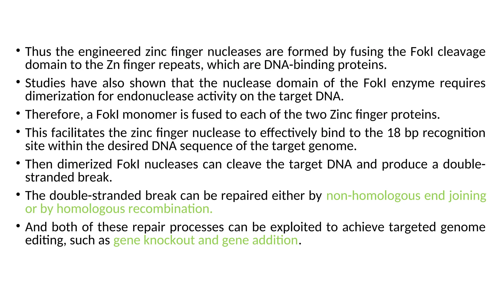 ZINC FINGER NUCLEASES IN GENE EDITING.ppt